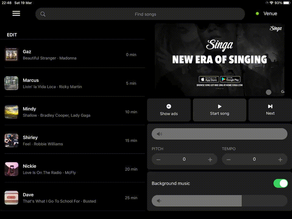 Singa Offline mode with Singa Karaoke Box